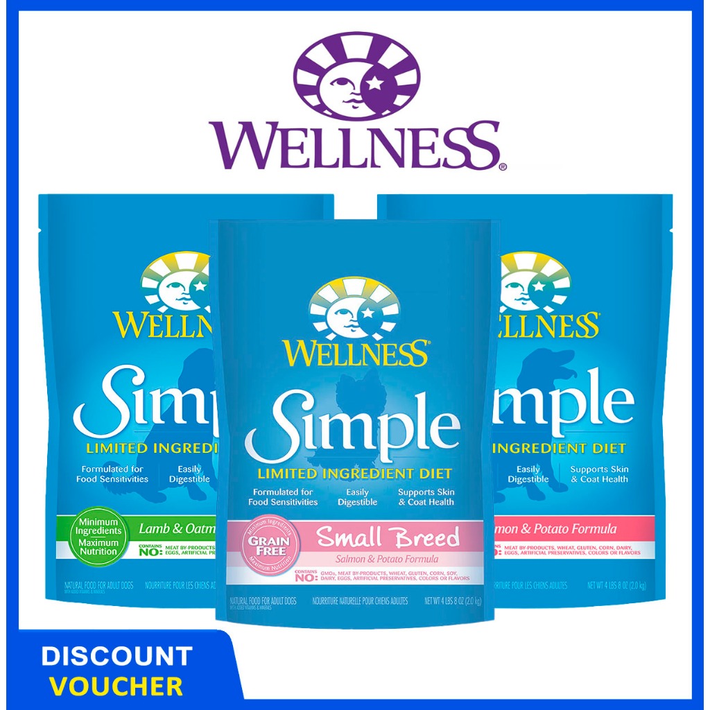 Wellness Simple Solution Dog Dry foods 4lbs- Salmon Small Breed/Salmon ...