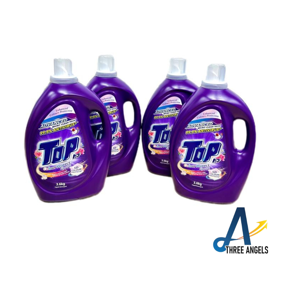 (Bundle of 4) TOP Liquid Detergent - Colour Protect (Purple) 3.6kg ...
