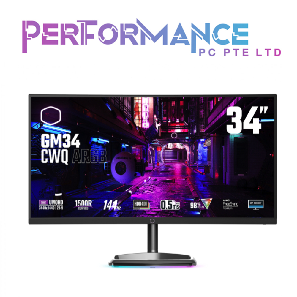 COOLER MASTER GM34-CWQ ARGB 34" Resolution UWQHD 3440x1440 Curved ...