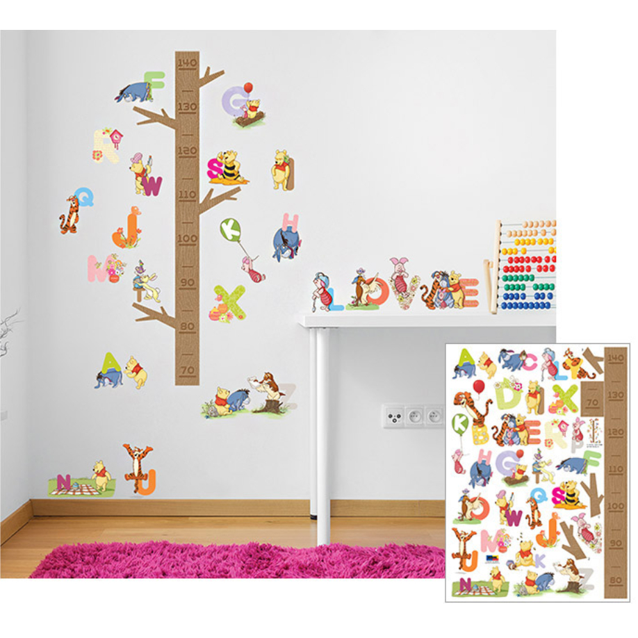 Disney Characters Pooh and Friends Alphabet Height Measurement Growth ...