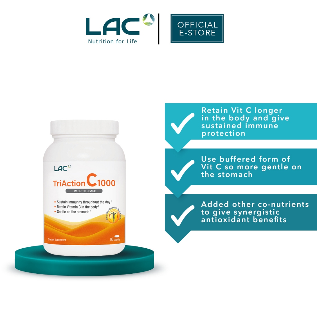 [LAC TRIACTION C] TriAction C 1000 - Timed-Release (90 caplets /180 ...