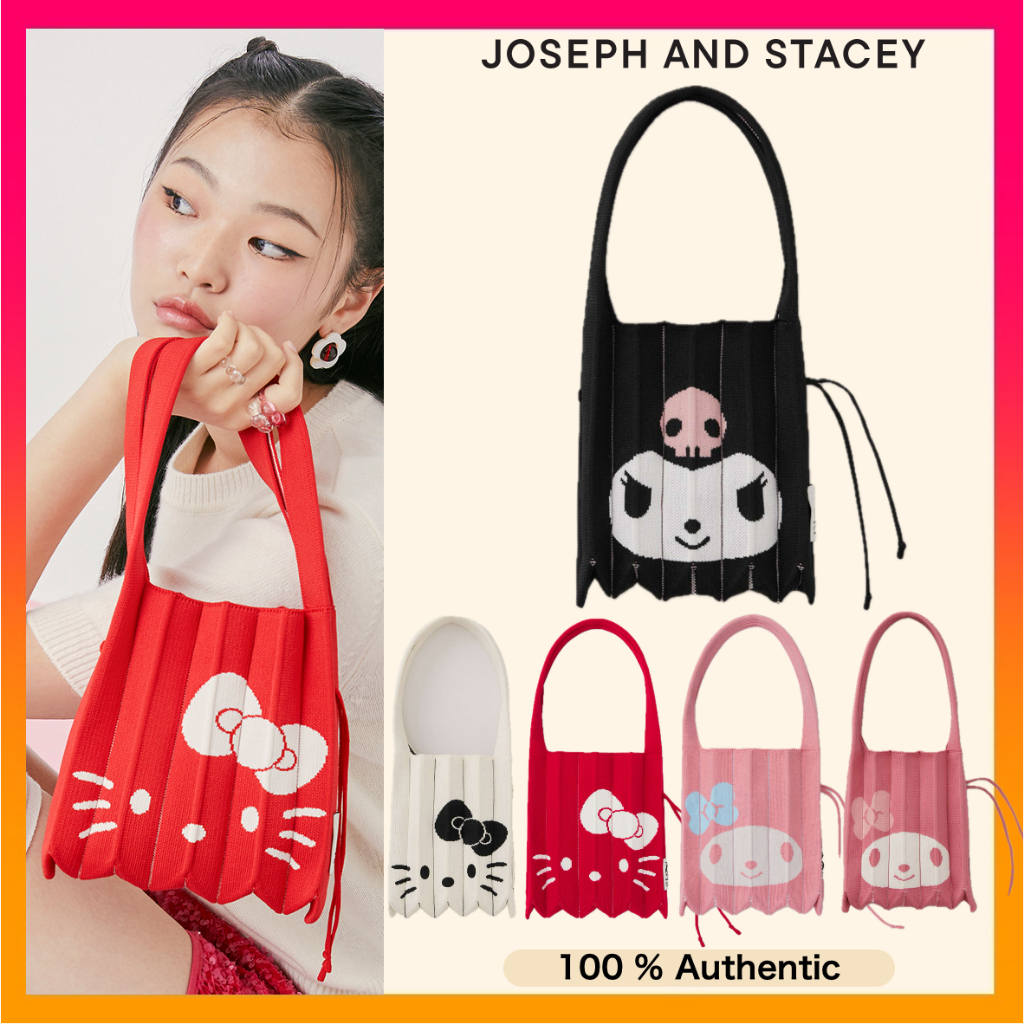 [SET] JOSEPH&STACEY Lucky Pleats Knit S Knit Bag Character + Strap ...