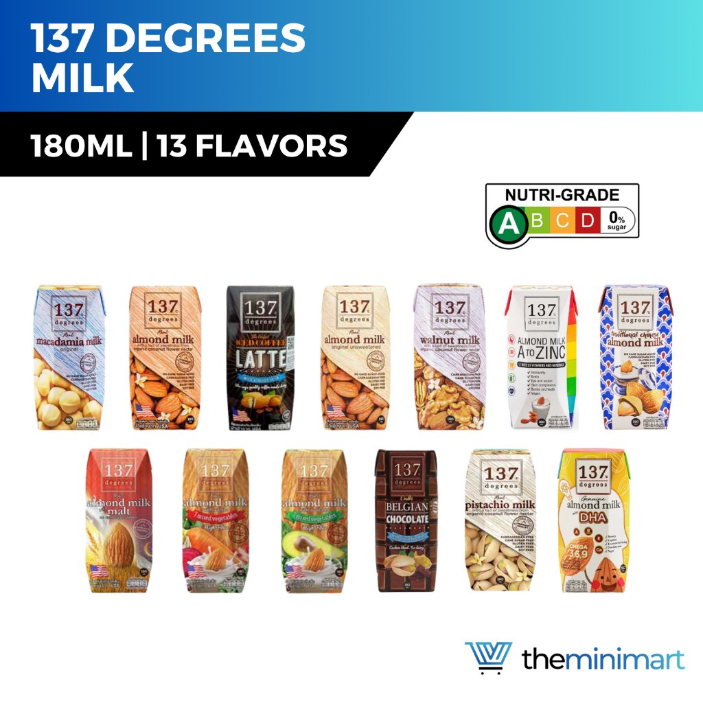 137 Degrees Milk 180ml - Healthy, Natural, Delicious, 1 Piece | Shopee ...