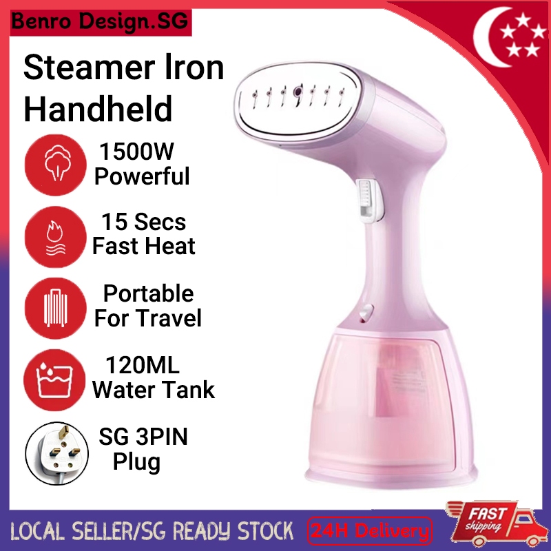 🇸🇬【Ready stock】Portable Handheld Steamer Iron 1500W Powerful Mini ...