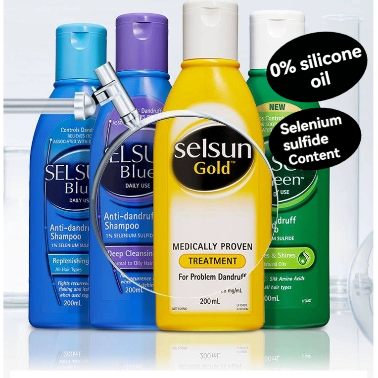 Selsun shampoo for dandruff and itching relief 200ml silicone oil free ...