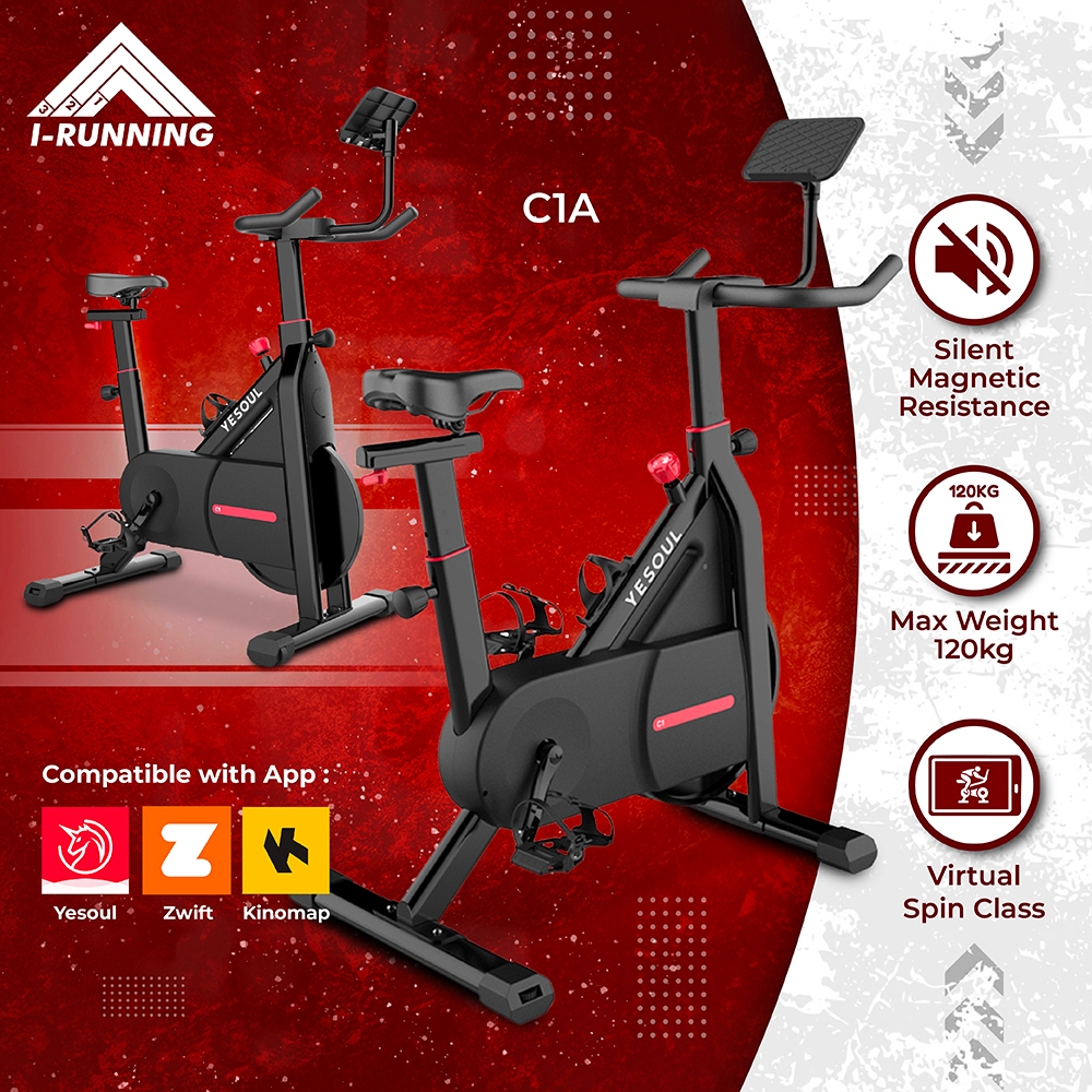 Yesoul C1A Spin Bike ★ 6kg Flywheel ★ Magnetic Resistance ★ Spin Class ★Official Sole SG ...