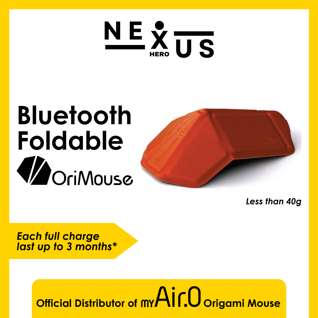 myAir.0 Bluetooth Foldable Origami Mouse in Racing Red | Shopee Singapore