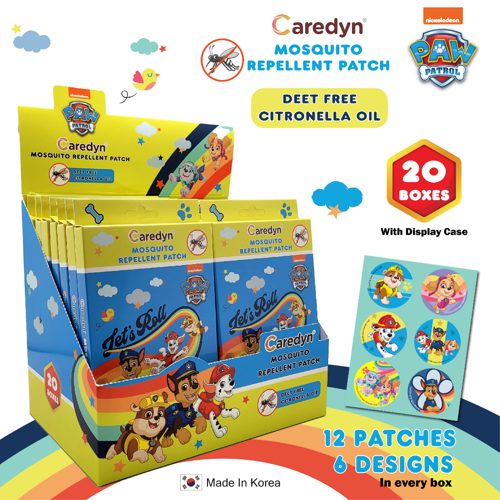 [Bundle of 20] CAREDYN Paw Patrol Mosquito Repellent Patch 12s | Shopee ...