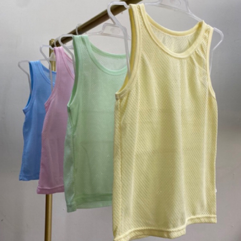 Powerkids baby kids summer net mesh singlet | Shopee Singapore