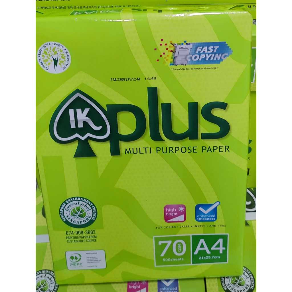 IK Plus Copy Paper A4 70gsm / White Copy Paper | Shopee Singapore