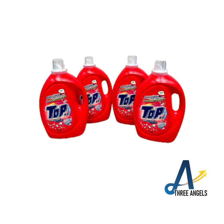 (Bundle of 4) TOP Liquid Detergent - Brilliant Clean ( Red) 3.6kg ...