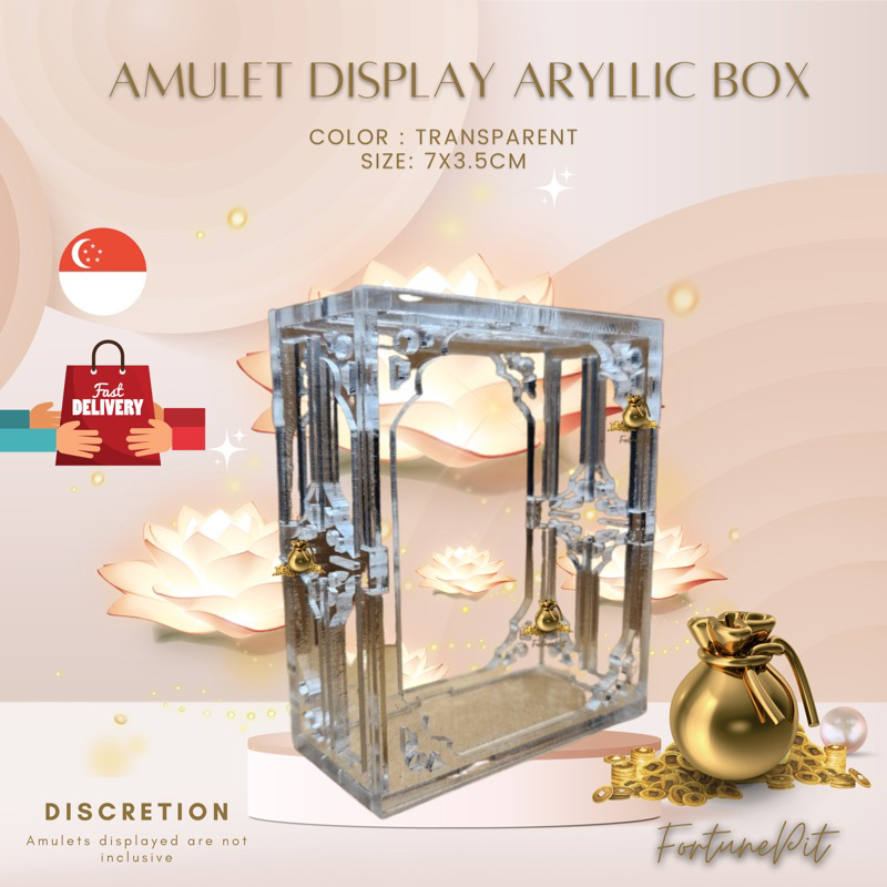 [SG INSTOCKS] AMULET AND STATUE DISPLAY ACRYLLIC BOX TRANSPARENT / CAR ...