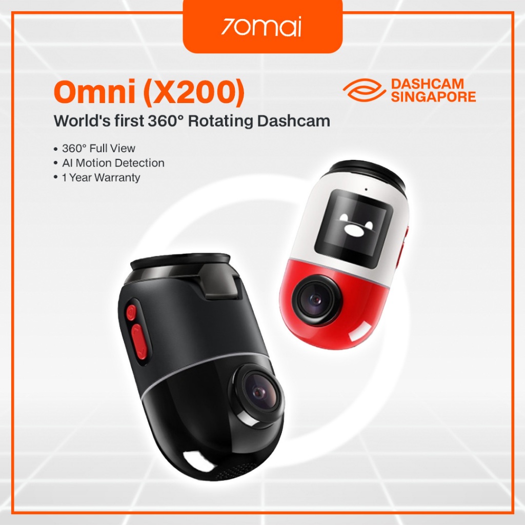 70mai Omni (X200) [Global Edition] | 360° Rotating Dashcam | Shopee ...