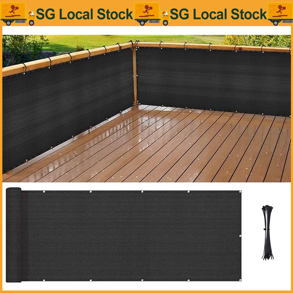 [SG Stock]Balcony Privacy Screen Cover,2.95ft x 16.5ft(0.9x5m) Privacy ...