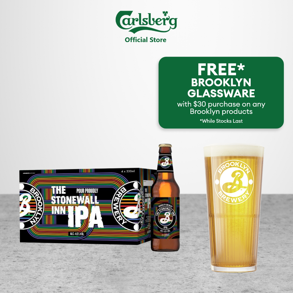 Brooklyn Stonewall Inn IPA Craft Beer Pint 330ML (Pack of 24) | Shopee ...