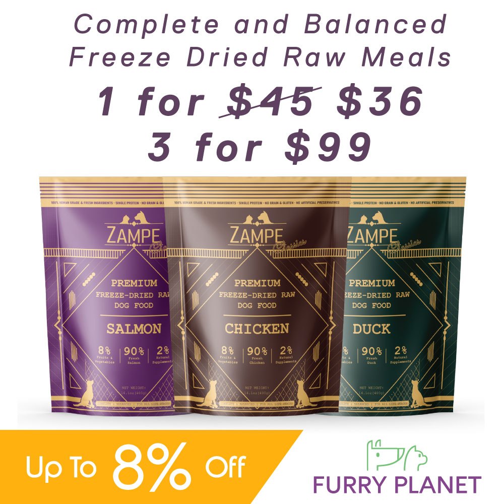 Zampe Pets Freeze Dried Raw Sliders - Chicken / Duck / Salmon (14.1oz ...