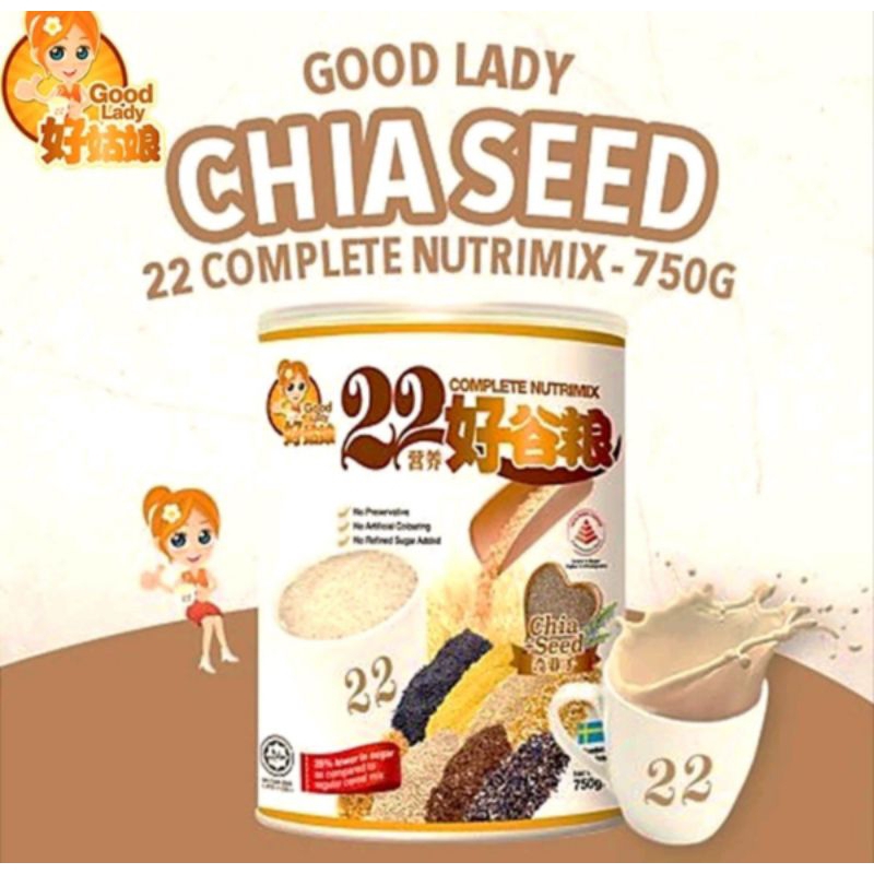 Good Lady 22+ Complete Nutrimix (Chia Seed) 750g (Exp 2026) (no sticker ...