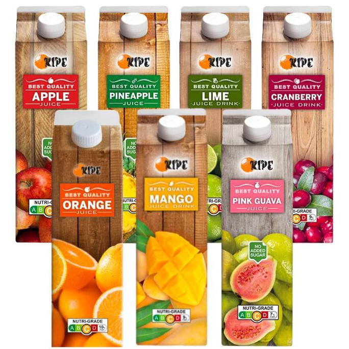 Ripe Fruit Juices Assorted 1L packing | Shopee Singapore