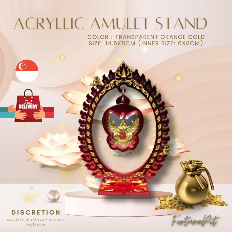 [SG INSTOCKS] 14.5x8CM ACRYLLIC AMULET DISPLAY STAND / AMULET DISPLAY ...