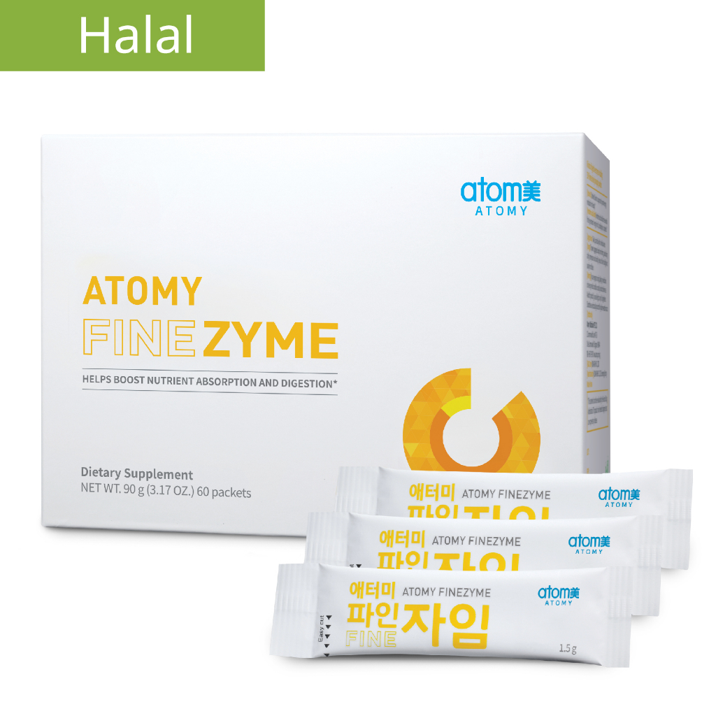 Atomy Finezyme Pineapple Flavoured Drink with Mixed Enzyme Premix 60packets x 1.5g(90g)艾多美 凤梨酵素 ...