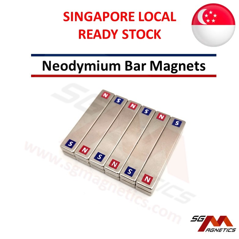Neodymium Bar Magnet - Neo Block Bar Magnets N35 Through Length Not ...