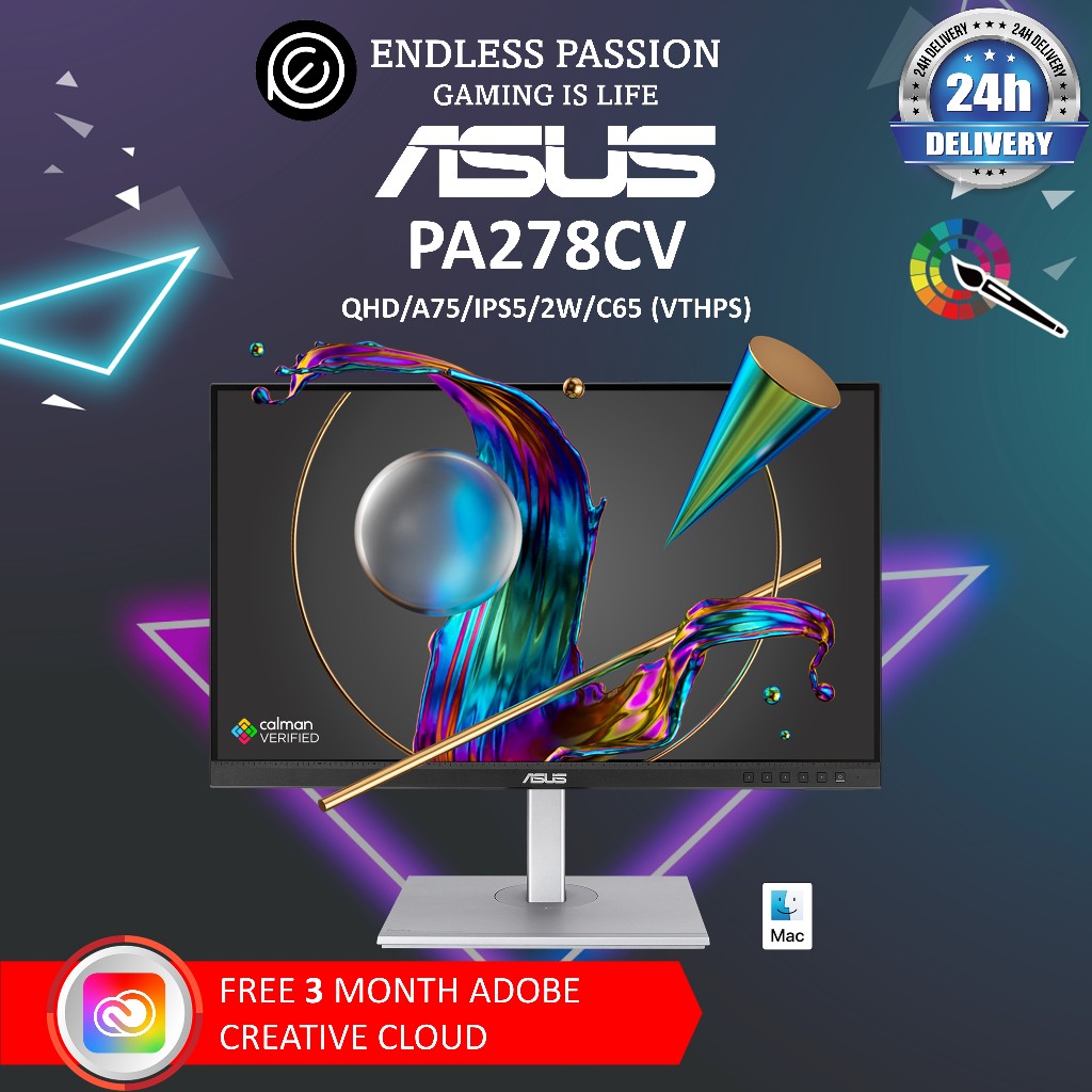 Asus ProArt Display PA278CV Professional Monitor | Shopee Singapore