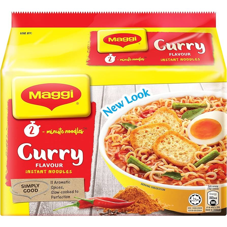 MAGGI 2Min Curry Noodles Pack of 5 (5 x 79g) | Shopee Singapore