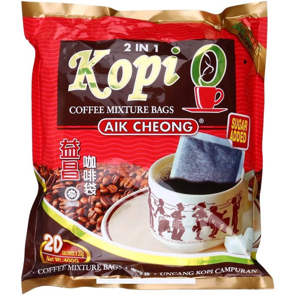 Aik Cheong 2in1 Kopi O Sugar Added Pack of 20 sachet (20 x 20g ...