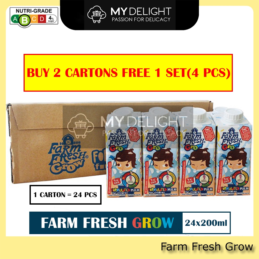 (24x200ml) Farm Fresh GROW UHT Formula Milk 1 Carton Stock MyDelight ...