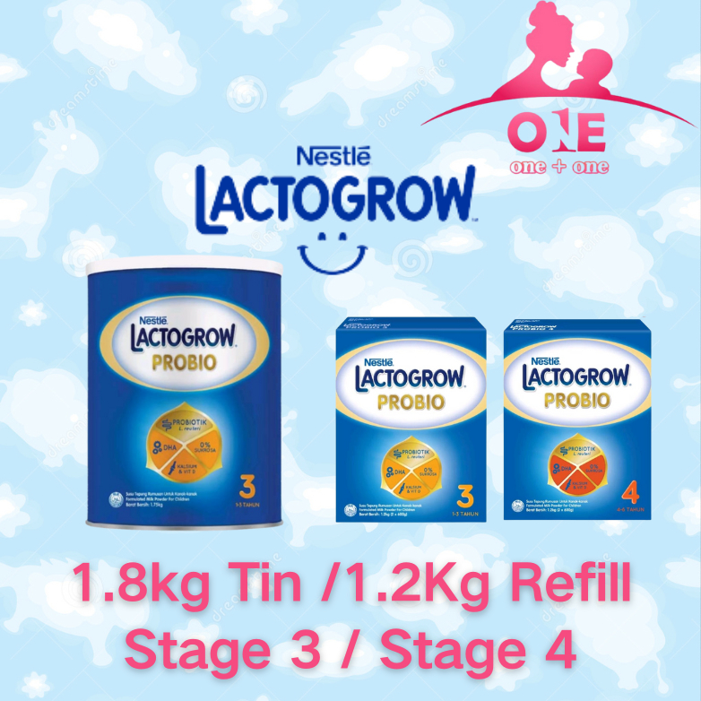Lactogrow Stage 3 & 4 ~ 1.75Kg Tin/1.3 Kg Refill Packaging | Shopee ...
