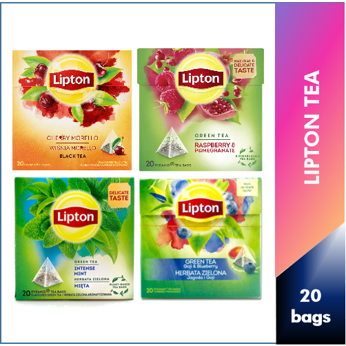 Lipton Black Tea Green Tea Bag, Cherry Morello / Intense Mint ...