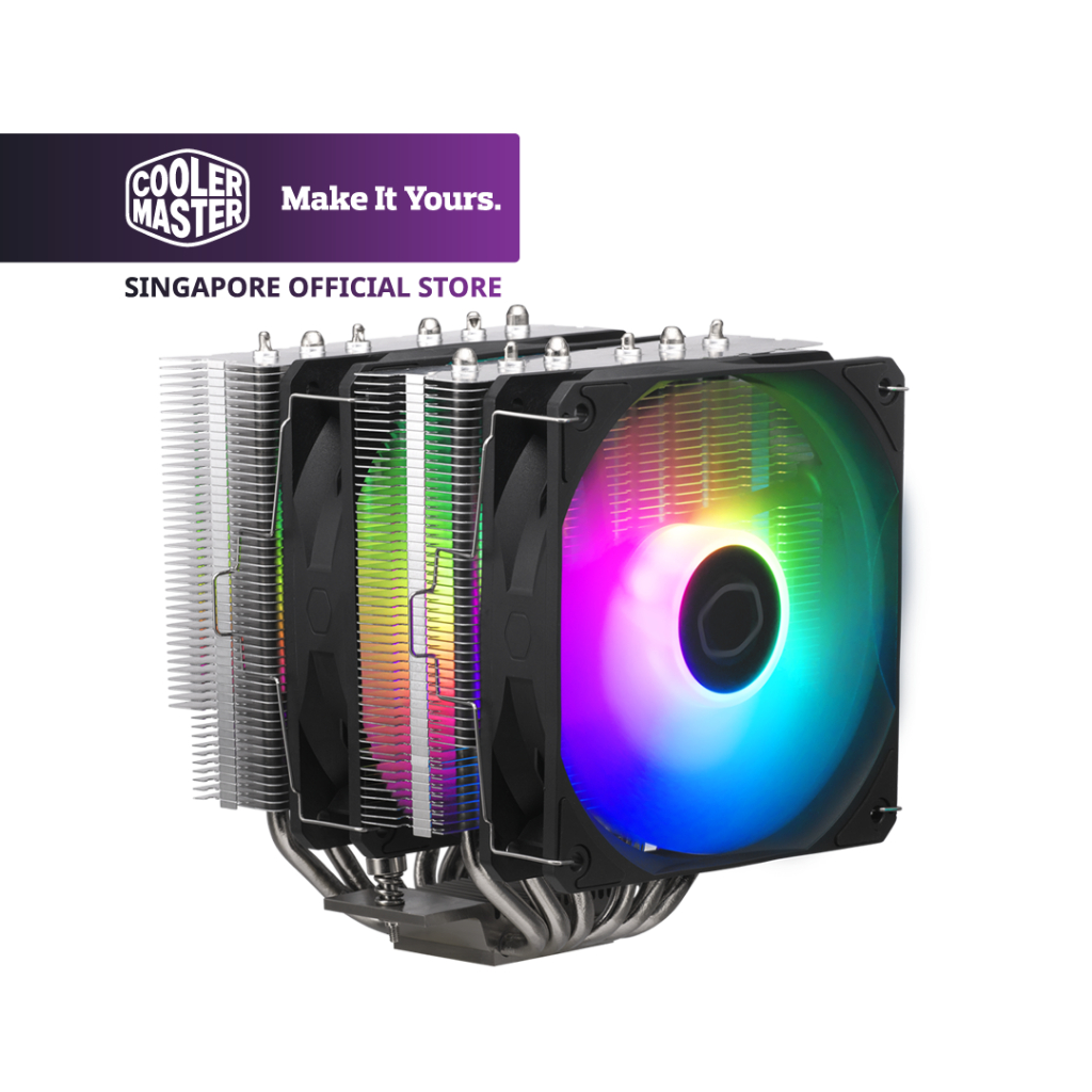 Cooler Master Hyper 620S CPU Air Cooler (Dual Tower, Dual Fan)-RR-D6NA ...