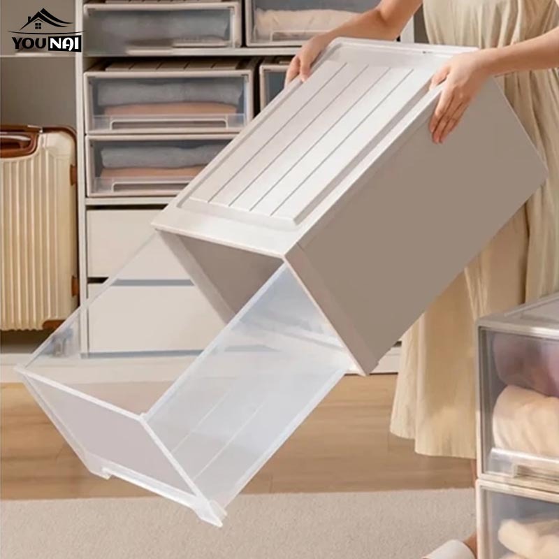 Stackable Storage Chest Drawers Box Plastic Container Storage Box Home ...