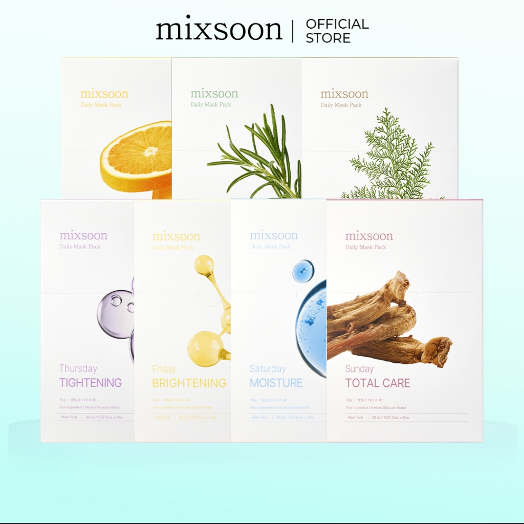 mixsoon Mask Sheet Collection - Hydrating, Soothing, Brightening ...