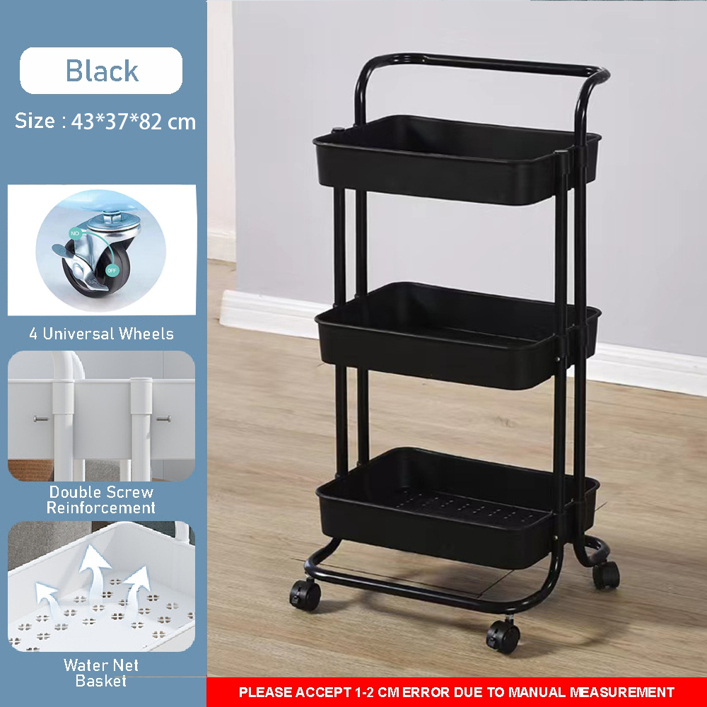 🇸🇬Koala Home🔥Foldable Trolley Rack/Trolley Shelf/Kitchen Shelf Movable ...