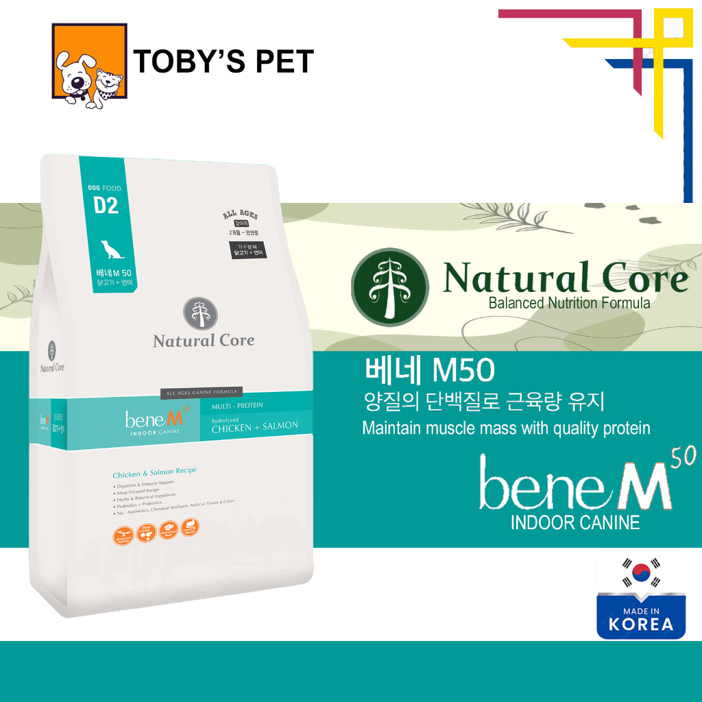 Natural Core BENE M50 Chicken & Fish Formula Dry Dog Food (Available size: 2kg / 10kg) | Shopee ...