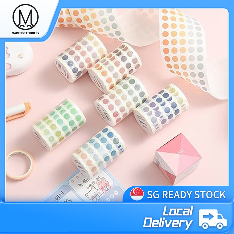MARCH Stickers Dots 8 mm Student Office Use | Shopee Singapore