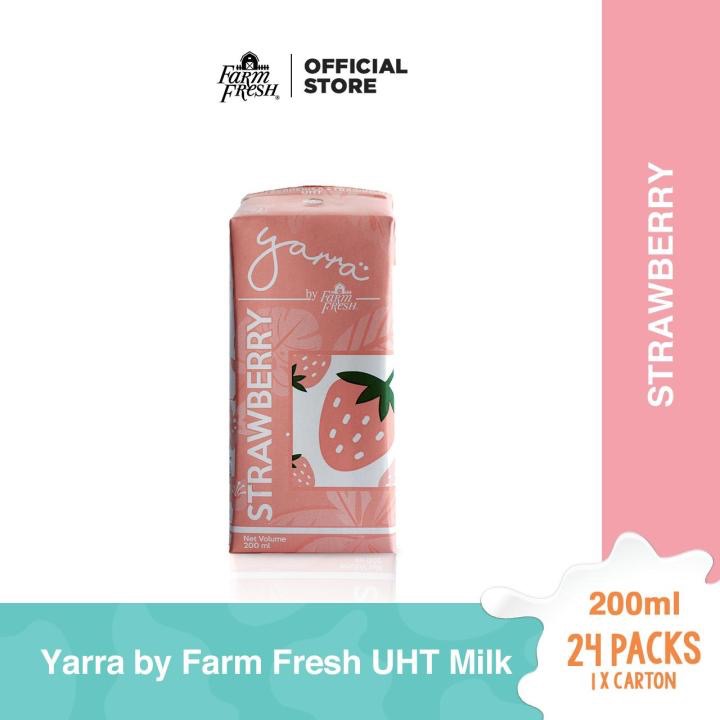 [Emily] Farm Fresh Yarra Strawberry Milk 200ml x 24 packs | Shopee ...