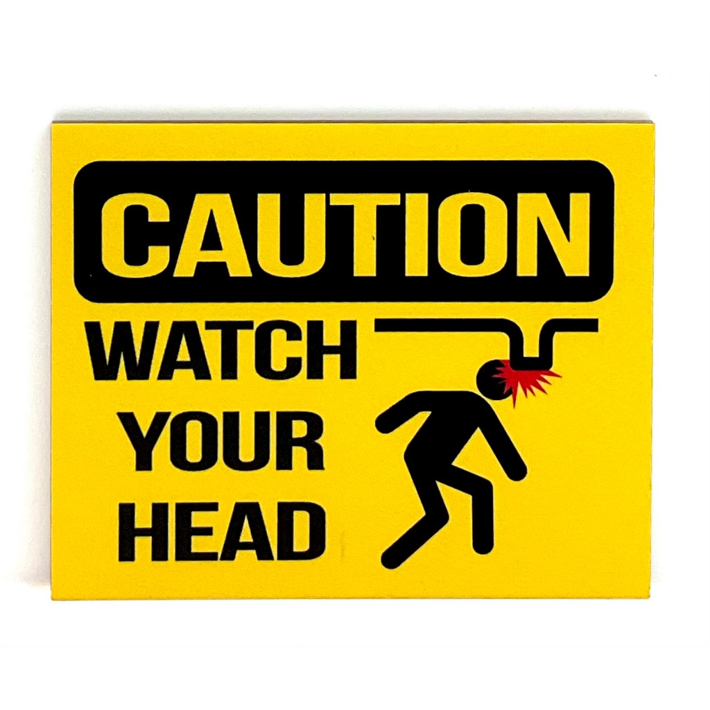 CAUTION WATCH YOUR HEAD SIGN/SIGNAGE | 80mm x 100mm | WARNING SIGN ...