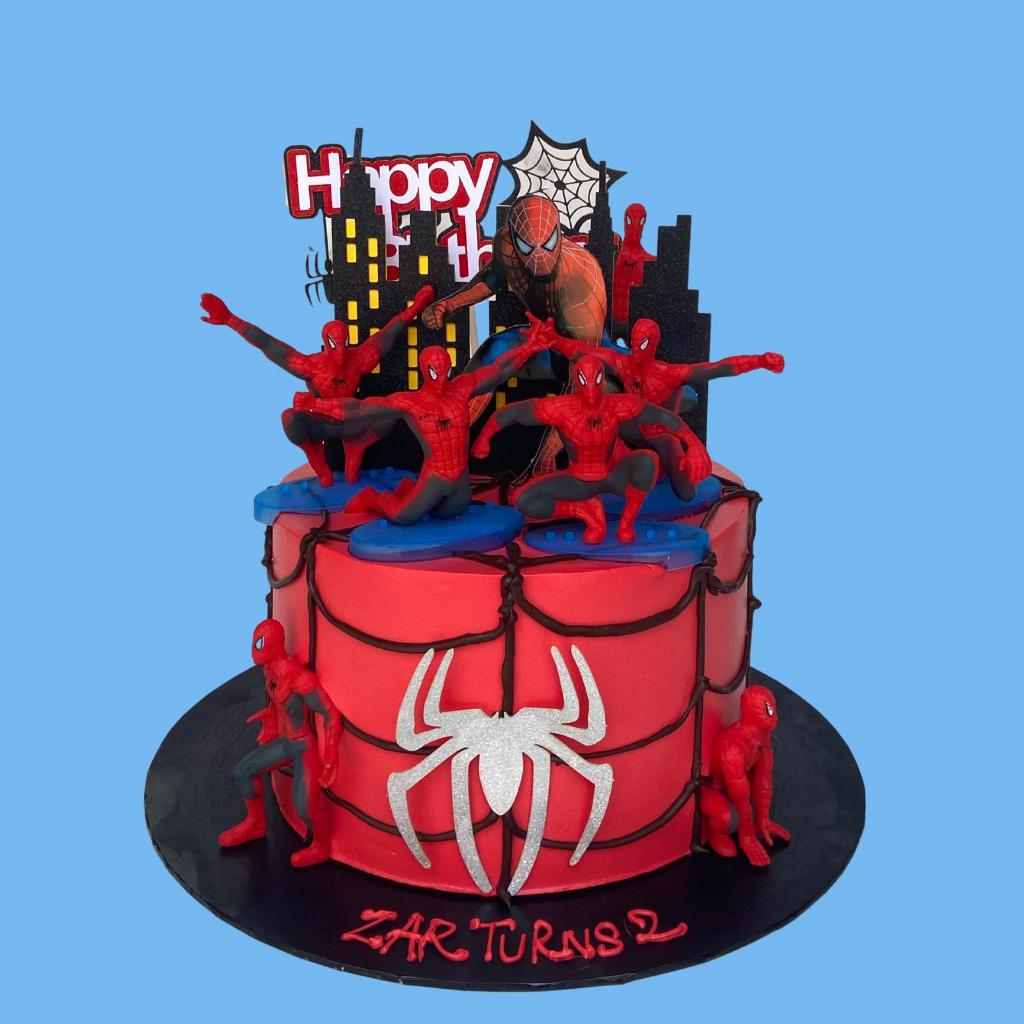 Halal-Certified Spiderman Multiverse Inspired Themed Cake (Idea for ...