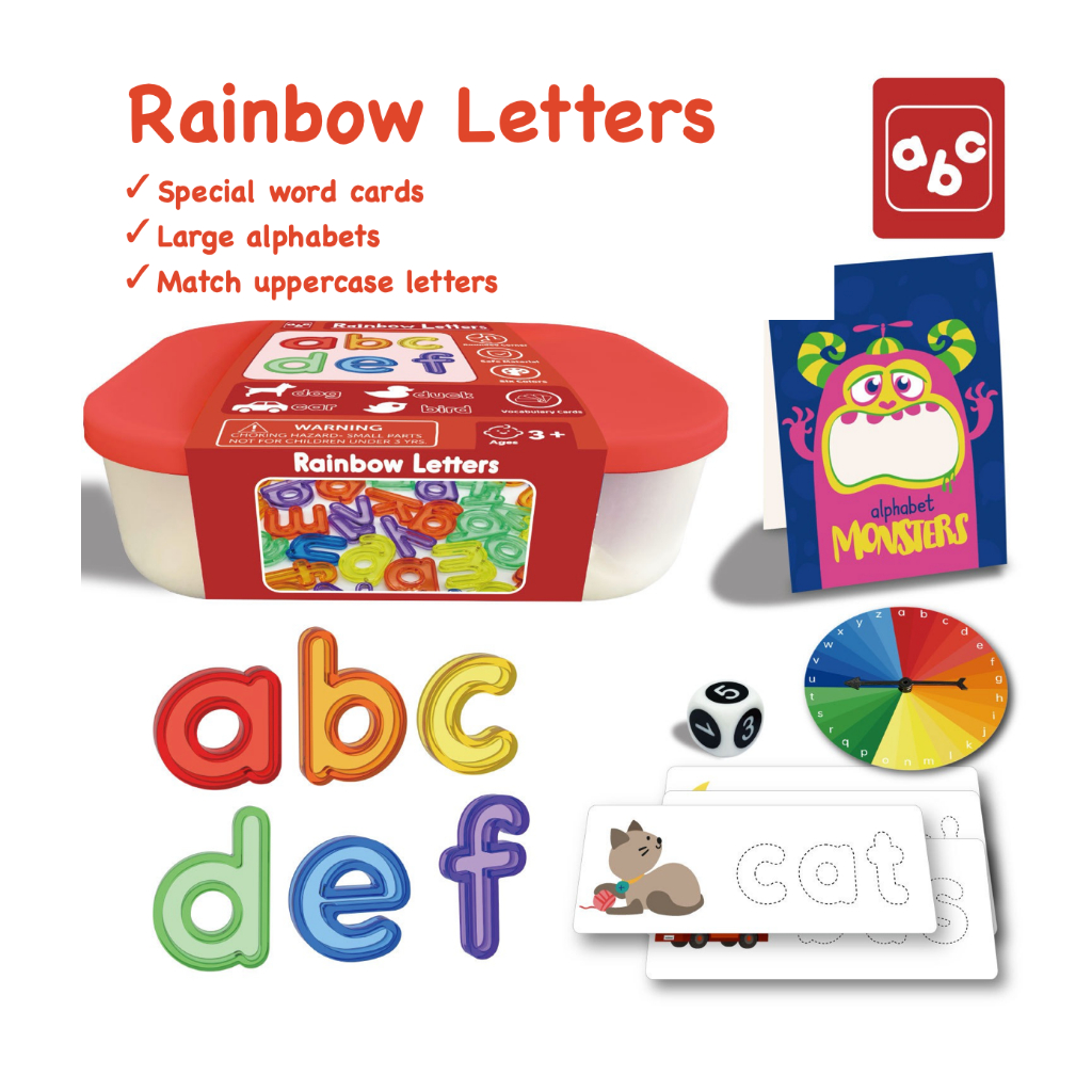 Set of 26 English Uppercase and Lowercase Rainbow Letters/Alphabets ...