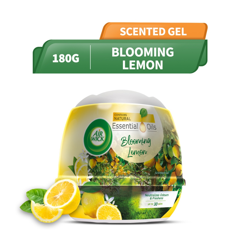 Air Wick Aromatic Booming Lemon Natural Oil Scented Gel | Shopee Singapore