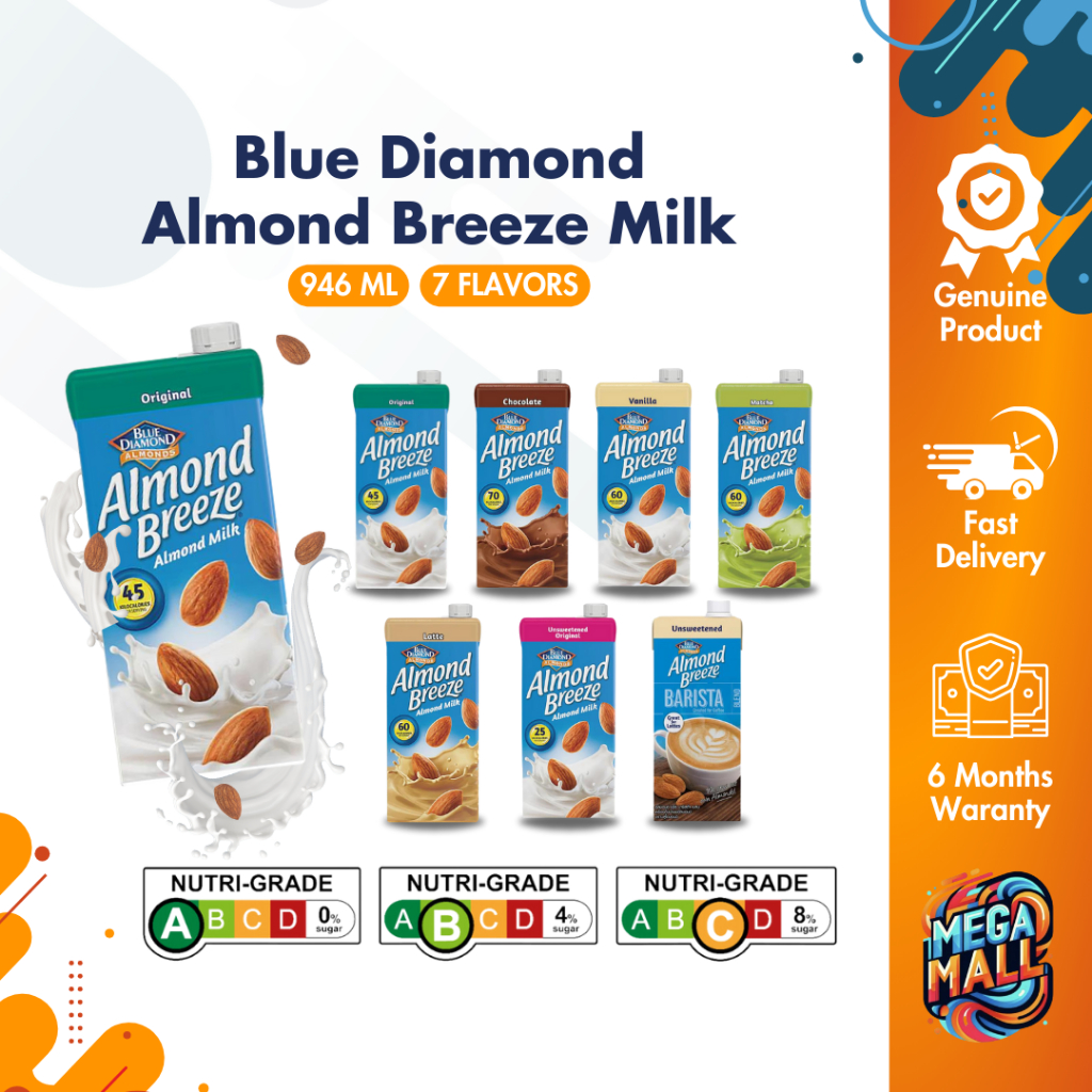 Blue Diamond Almond Breeze 946ml - Nutrient-Rich, Flavored Almond Milk | Shopee Singapore