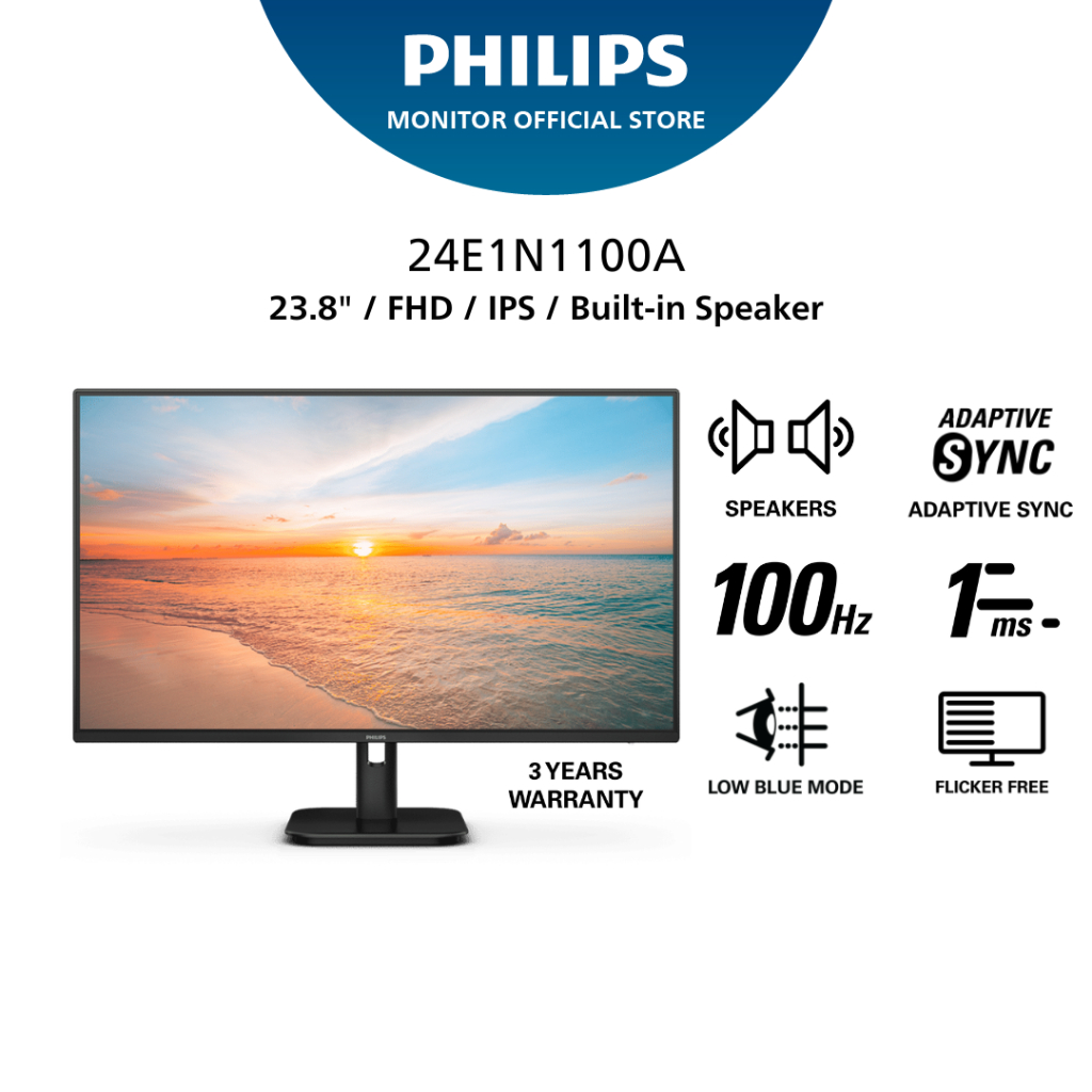 Philips 24E1N1100A 27" Full HD IPS 100Hz LCD Monitor | Shopee Singapore