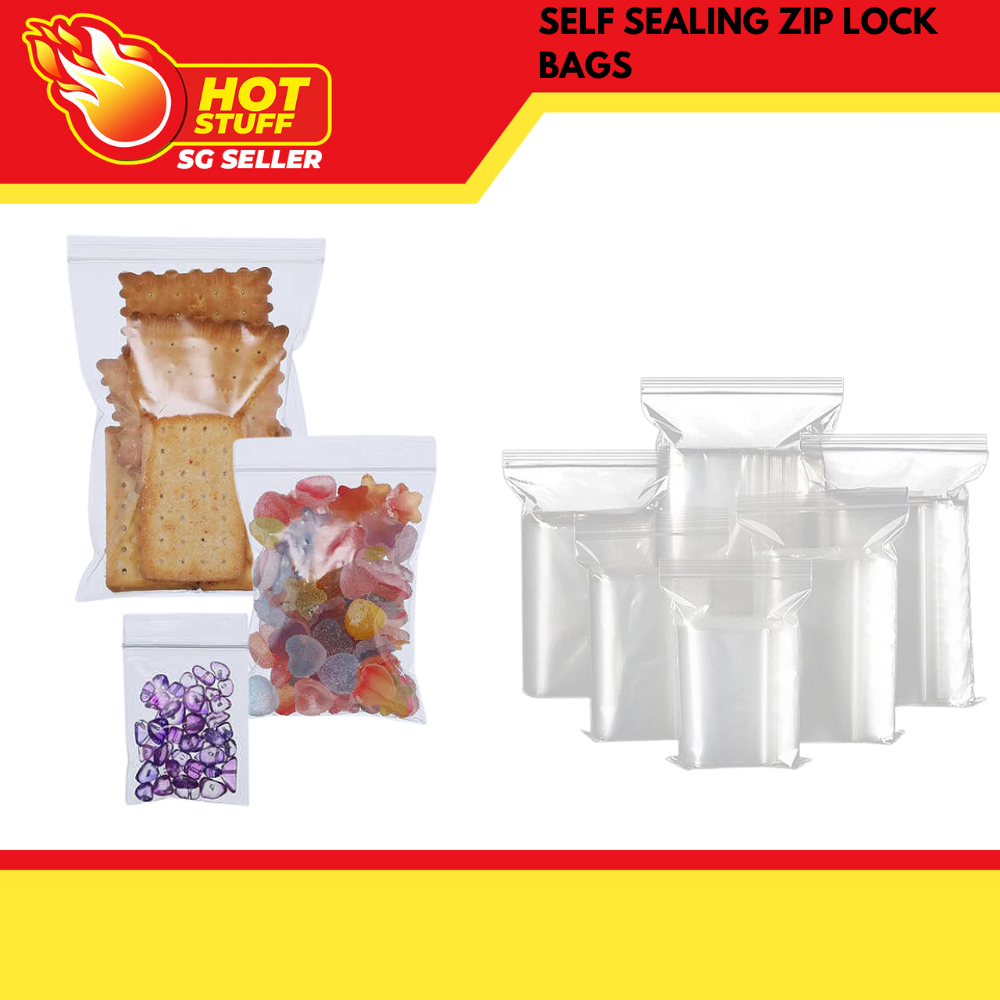 SG Ziplock self-sealing bag ziploc transparent recyclable perfect for ...