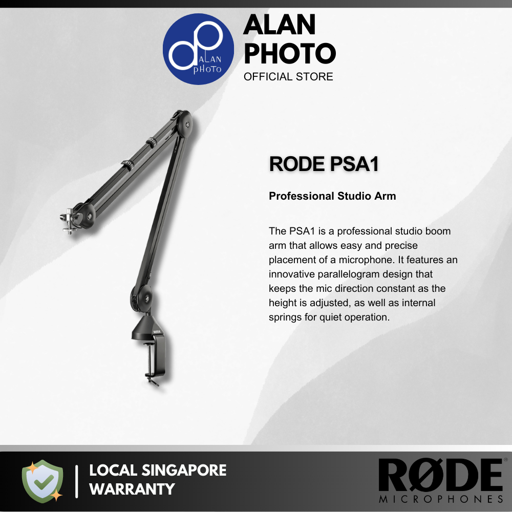 Rode PSA1 Studio Boom Arm for Broadcast Microphones | Shopee Singapore
