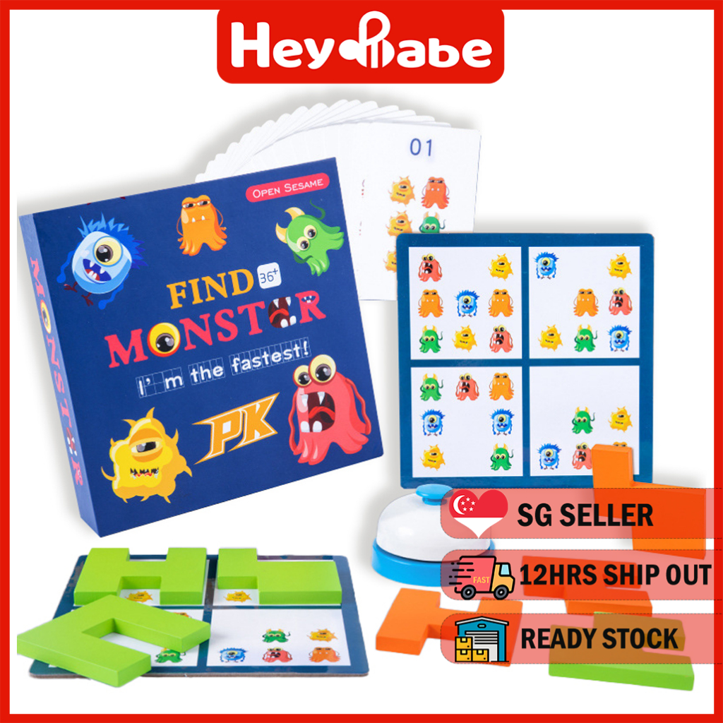 Find Monster Game, Hide and Seek, Kids Competition Board game. Logical ...