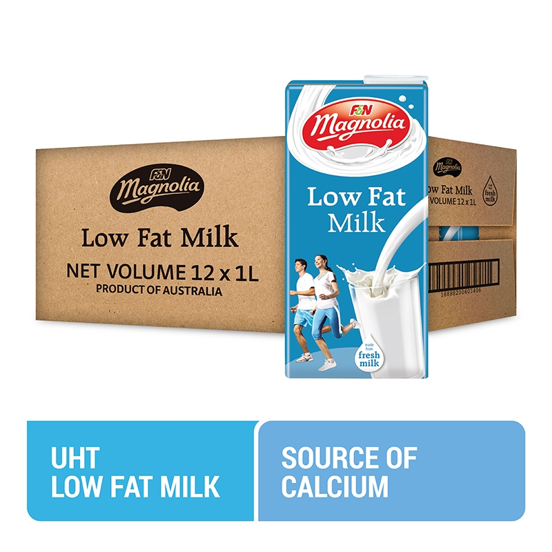 MAGNOLIA UHT Low Fat Milk 1L x 12, Expiry Feb 2026 | Shopee Singapore