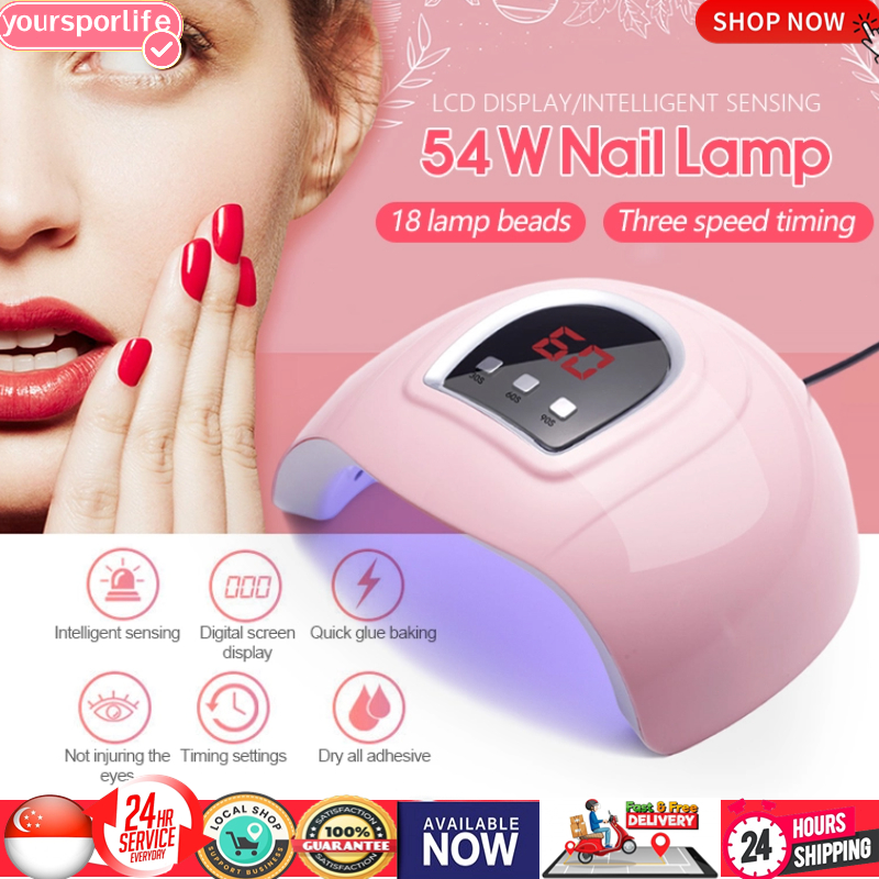 SG//54W UV LED Lamp For Nail Manicure 18 LEDS Professional Gel Polish Drying Lamps USB Curing ...