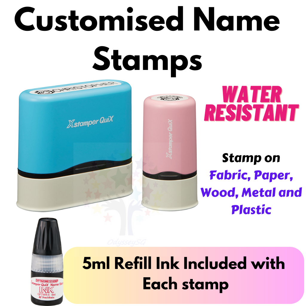 Personalized Name Stamps for Kids - High Quality Fabric Name stamp ...